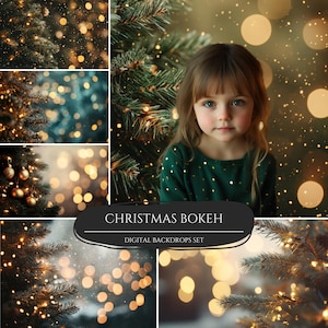 Christmas Soft Bokeh Digital Backdrops, Photoshop Overlays, Studio ...