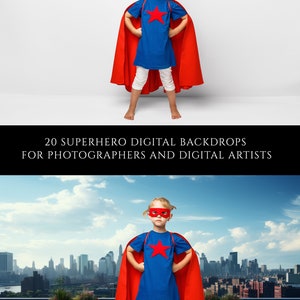 20 Superhero Digital Backdrops Superhero Portraits Photoshop - Etsy