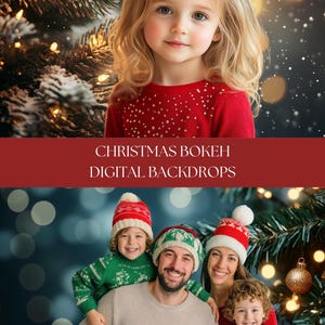 Christmas Soft Bokeh Digital Backdrops, Photoshop Overlays, Studio ...