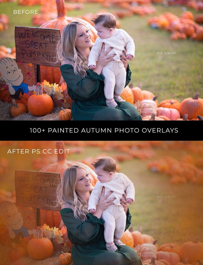 100 Painted Autumn Photo Overlays Fall Digital Backdrop - Etsy