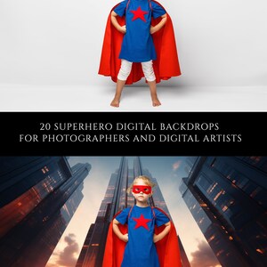 20 Superhero Digital Backdrops Superhero Portraits Photoshop - Etsy