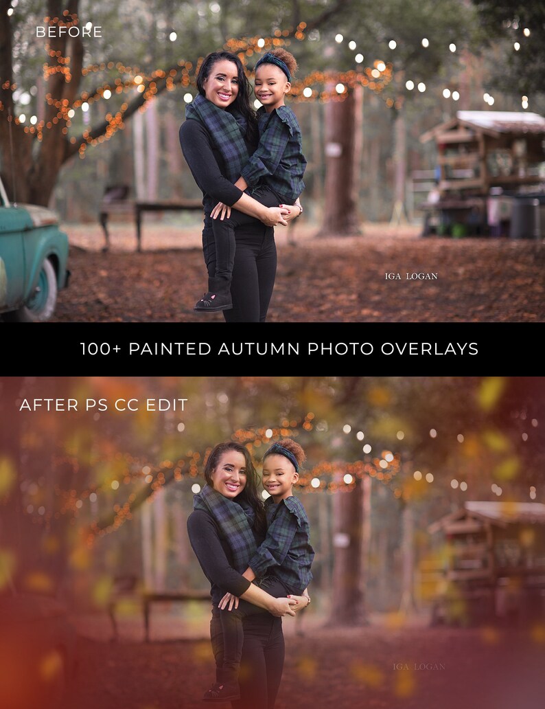 100 Painted Autumn Photo Overlays Fall Digital Backdrop - Etsy