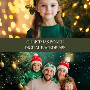 Christmas Soft Bokeh Digital Backdrops, Photoshop Overlays, Studio ...