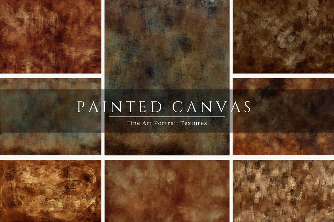 16 Canvas Fine Art Textures, Painted Background, Photoshop Overlays ...