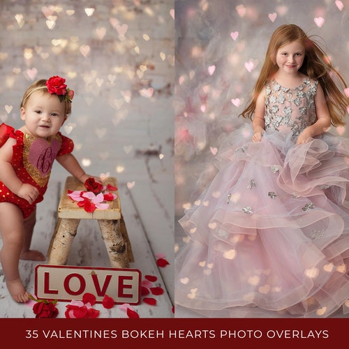 Valentines Bokeh Photo Overlays for Photographers Creative | Etsy