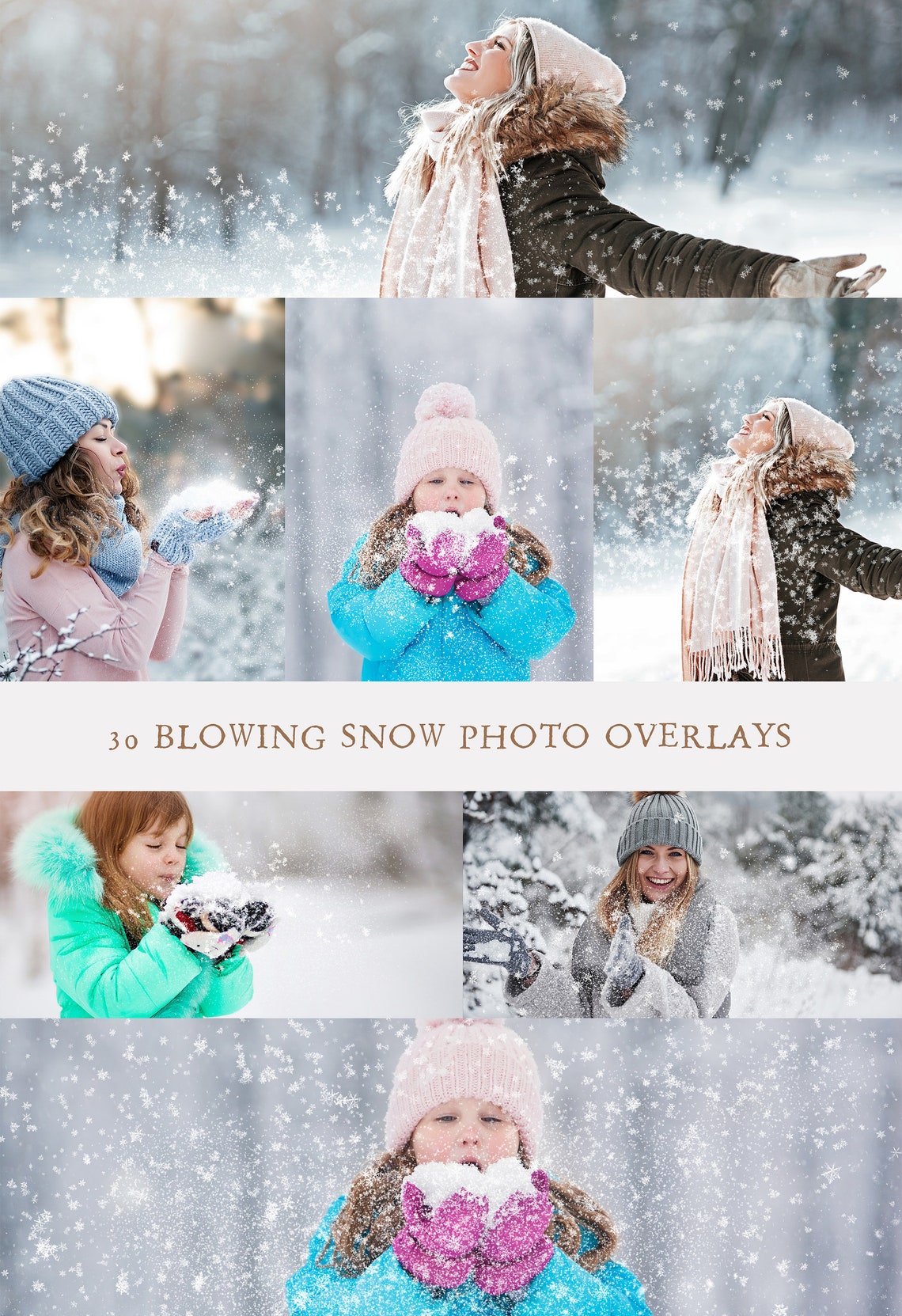 30 Blowing Snow Overlay for Photoshop Winter Overlay | Etsy
