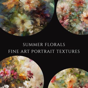 Summer Florals Fine Art Textures, Flower Background, Photoshop Overlays ...