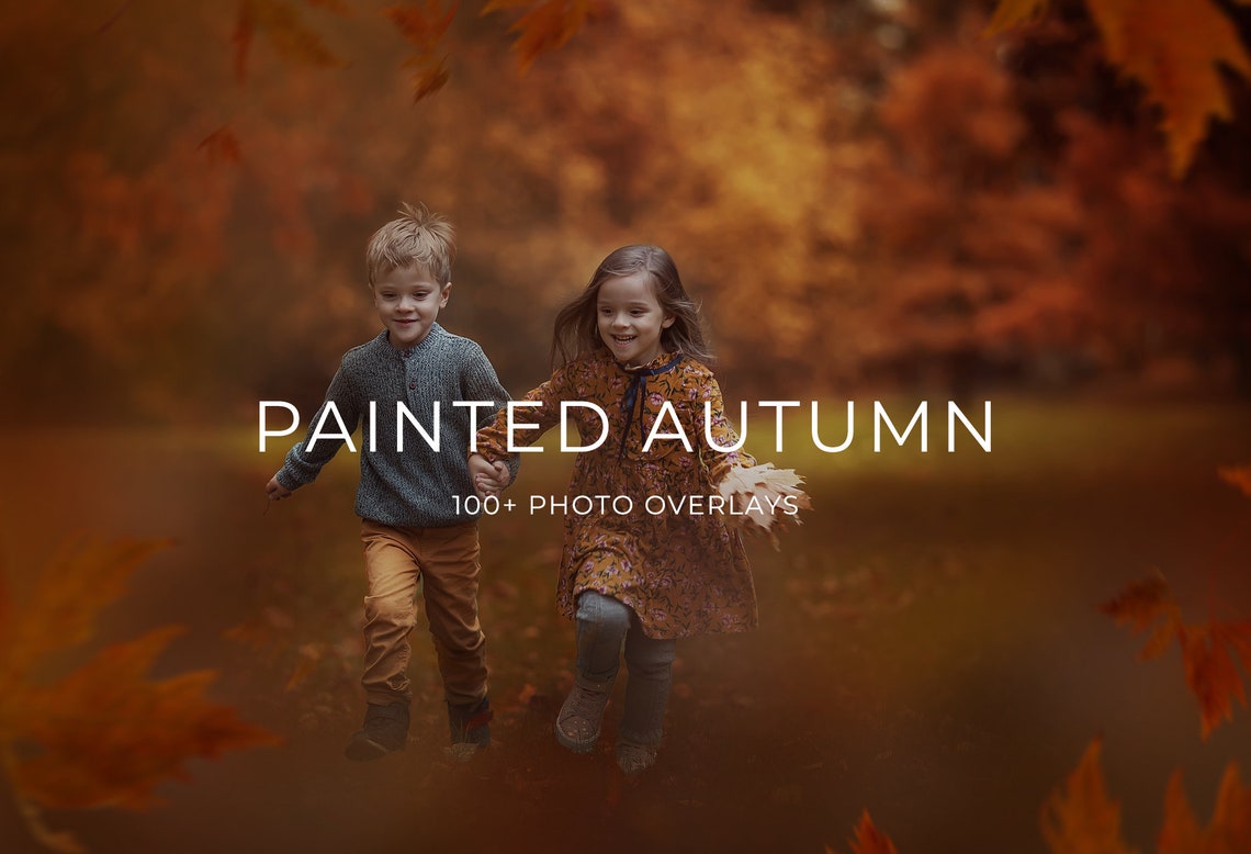 100 Painted Autumn Photo Overlays Fall Digital Backdrop - Etsy