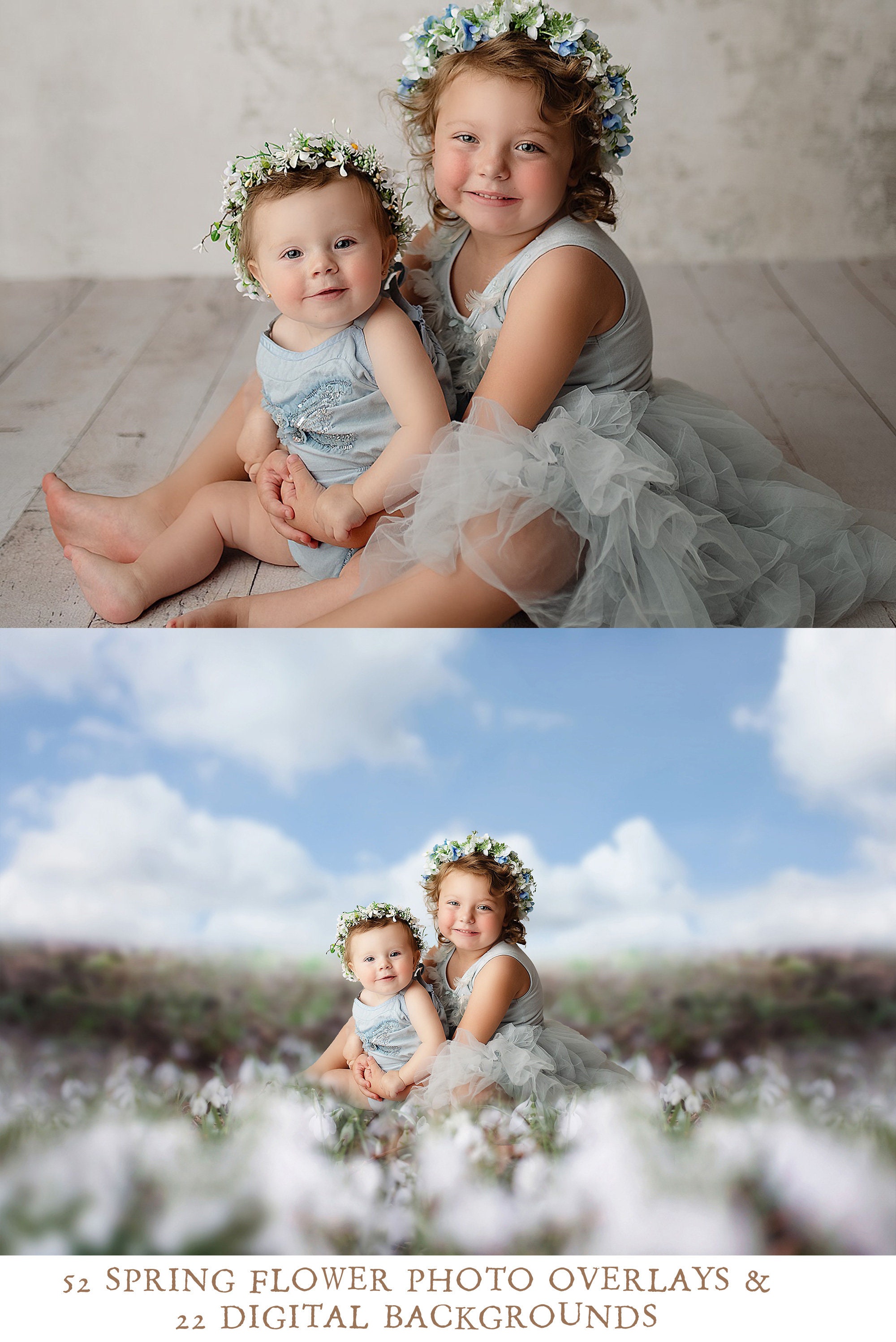 Spring flowers Photo Overlay Digital background Floral | Etsy