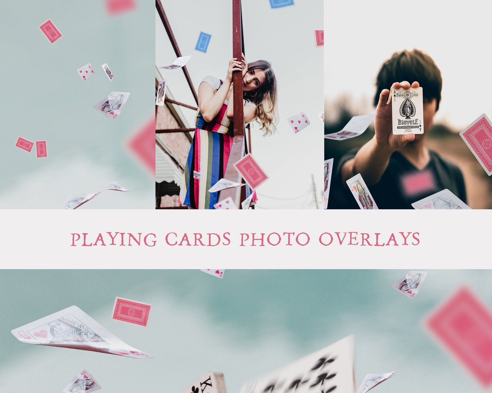 Playing Cards Overlays Photo Overlays Digital Overlays | Etsy UK