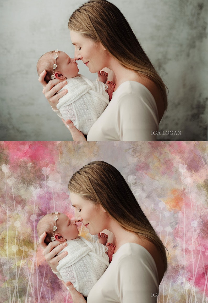 12 Pastel Fine Art Textures Flower Background Photoshop | Etsy