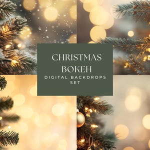 Christmas Soft Bokeh Digital Backdrops, Photoshop Overlays, Studio ...
