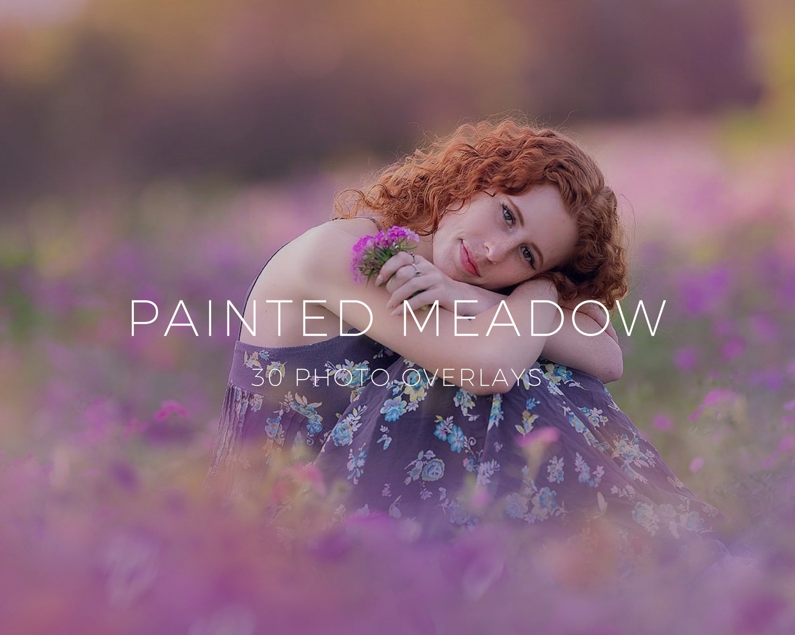 Painted Meadow Photo Overlays for Photographers - Etsy