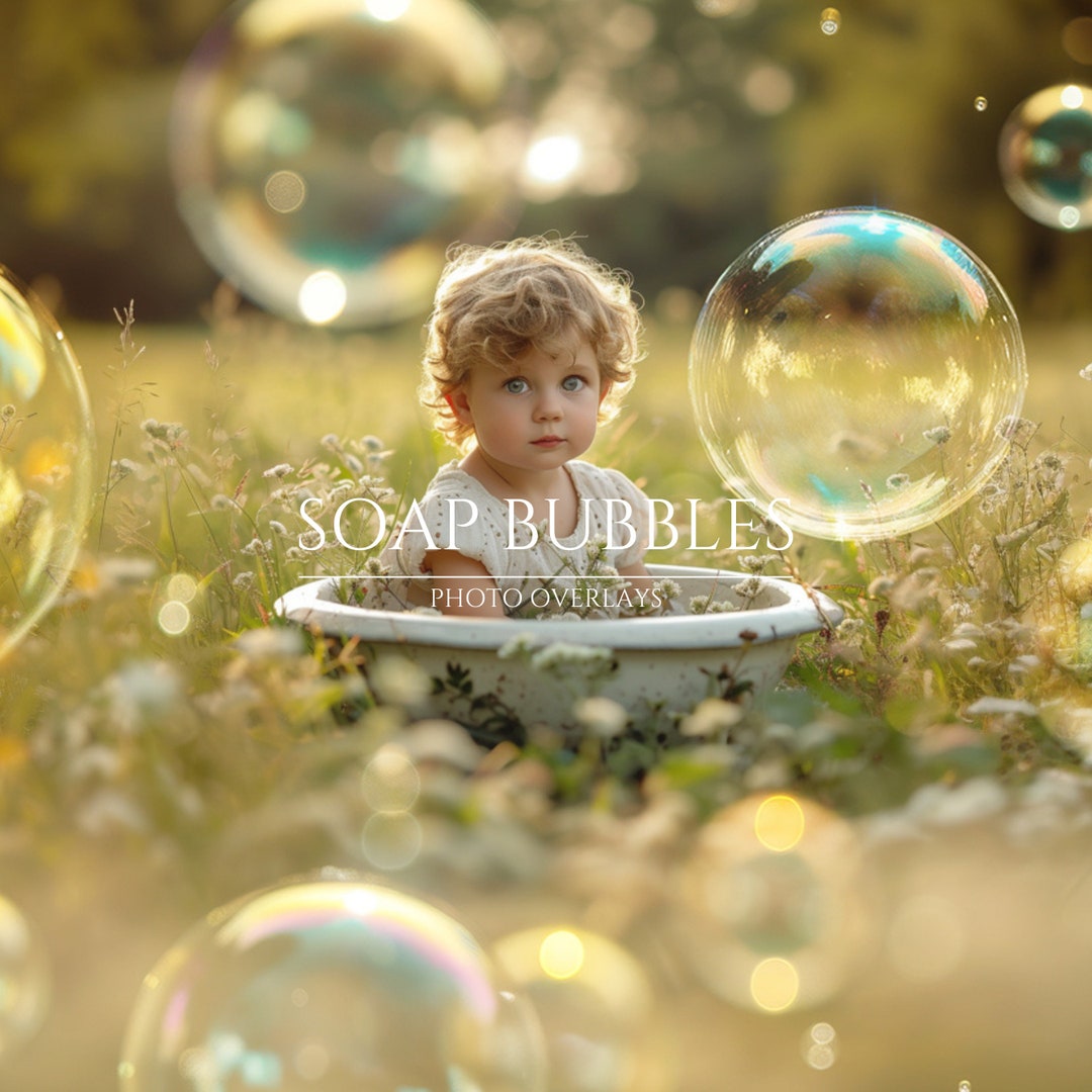 40 Realistic Soap Bubble Overlays Photoshop Effect for Composite ...