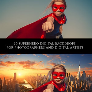 20 Superhero Digital Backdrops Superhero Portraits Photoshop - Etsy