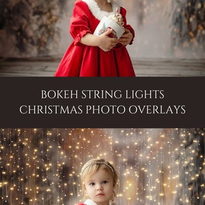 Bokeh String Light Overlays, Christmas Overlays, Fairy Light Photoshop ...