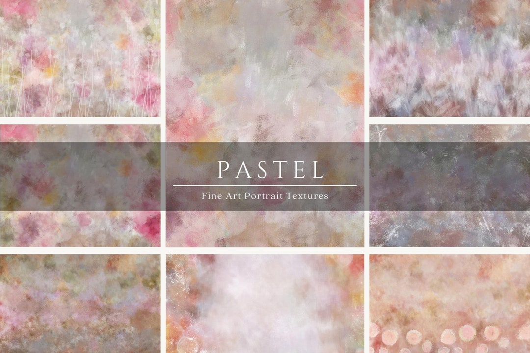 12 Pastel Fine Art Textures, Flower Background, Photoshop Overlays ...