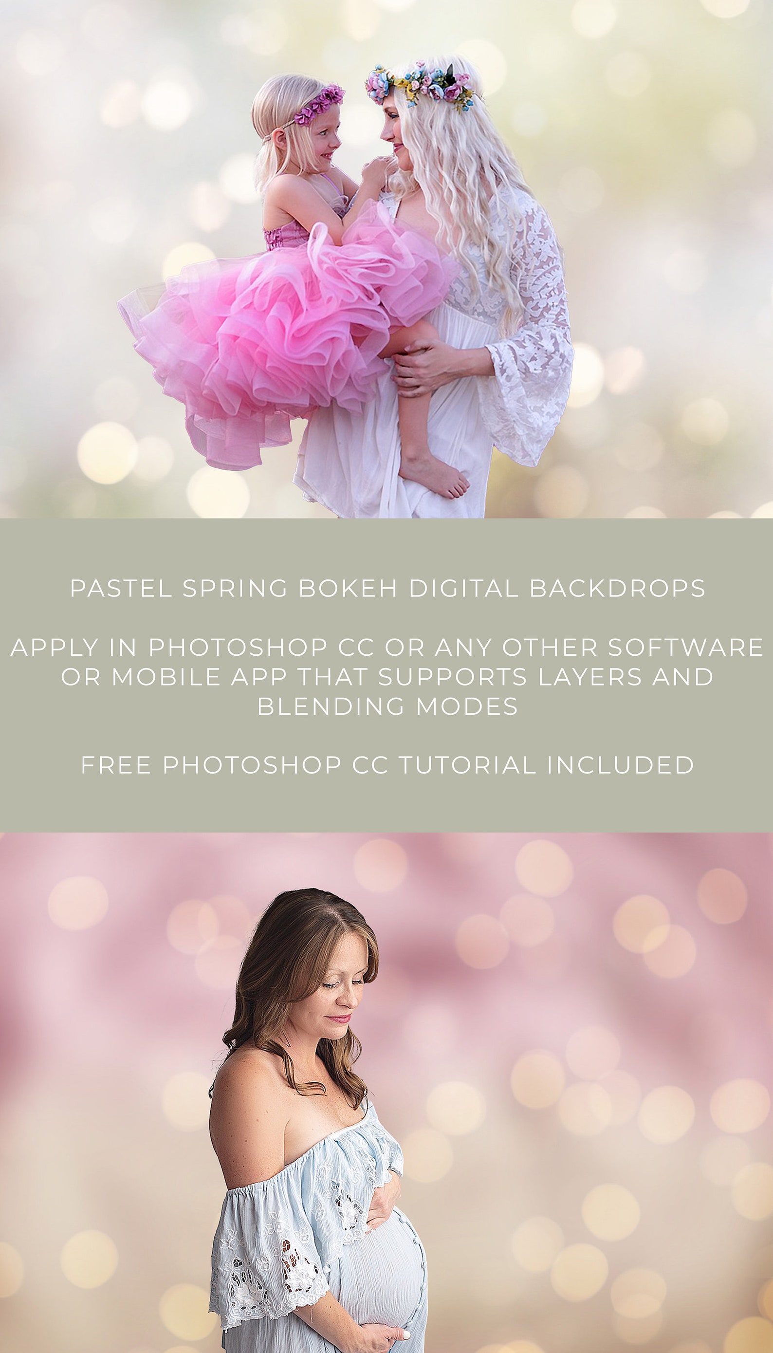 20 Pastel Spring Bokeh Digital Backdrops Spring Photo | Etsy