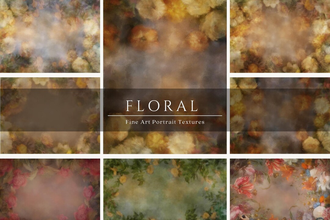 12 Floral Fine Art Textures, Flower Background, Photoshop Overlays ...