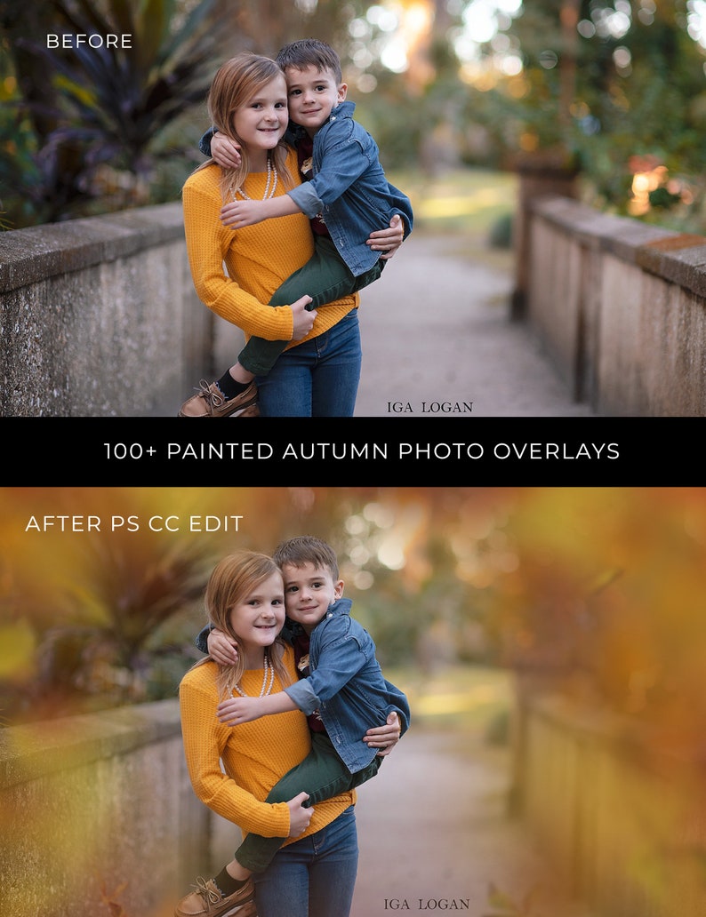 100 Painted Autumn Photo Overlays Fall Digital Backdrop - Etsy