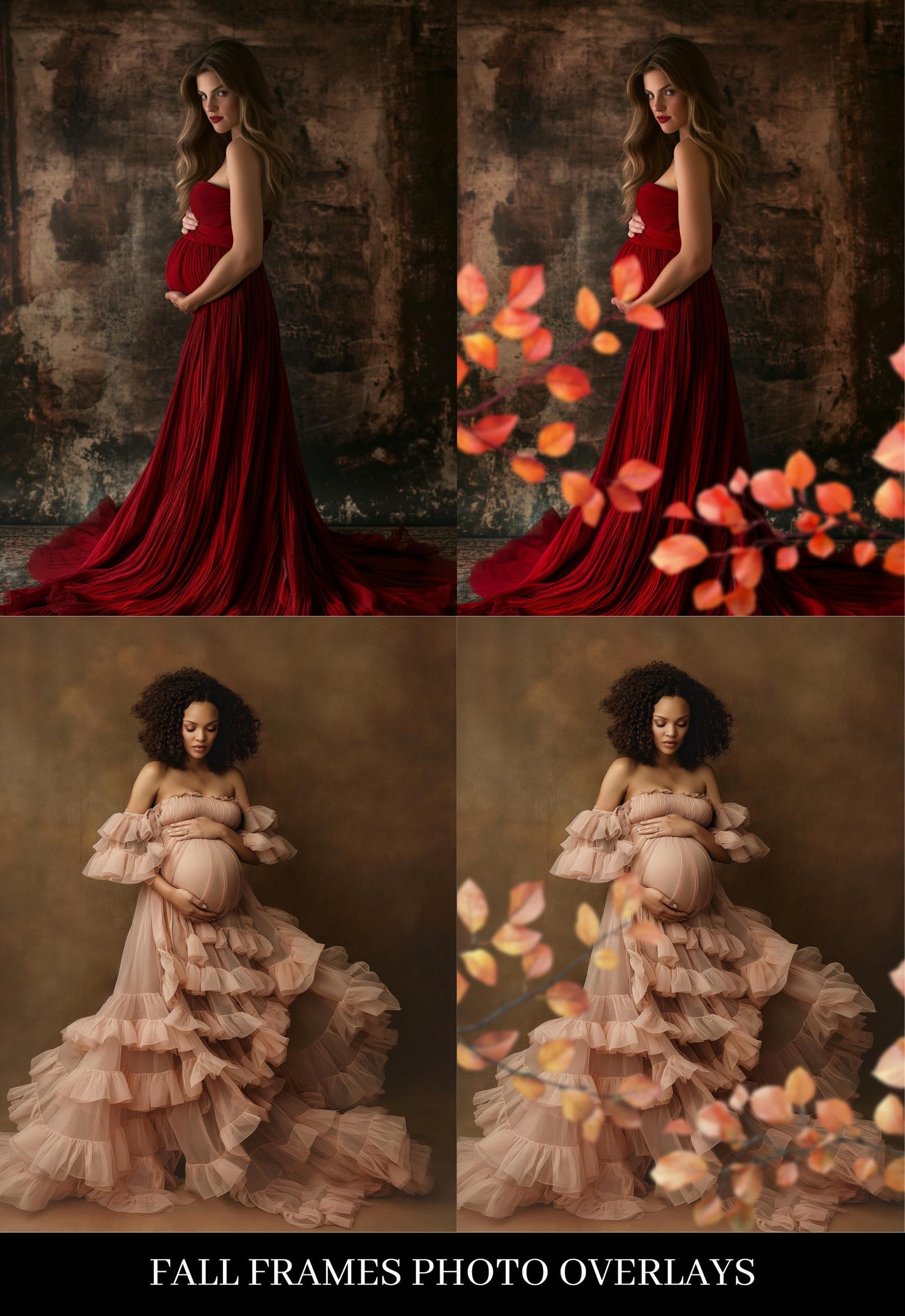 Fall Branches Frame Photoshop Overlays for Composite Photography ...