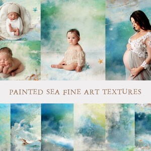 Painted Sea, Fine Art Textures, Sea Background, Digital Backdrop ...