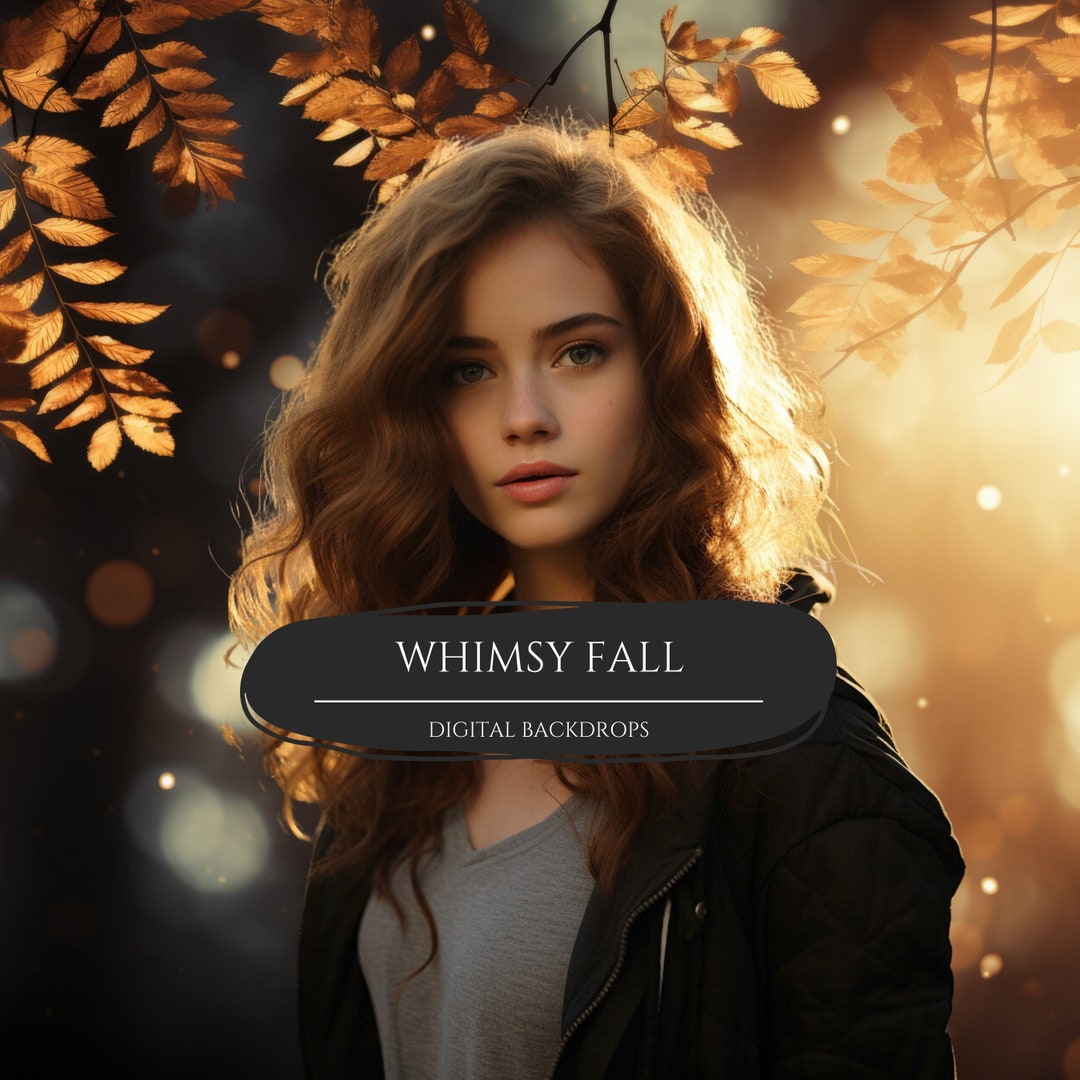 Whimsy Fall Portrait Backdrops, Fall Digital Backdrops, Bokeh Backdrops ...