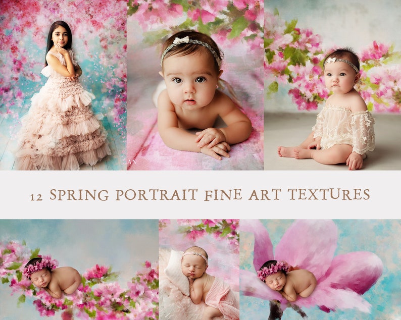 12 Spring Fine Art Textures Flower Background Photoshop - Etsy
