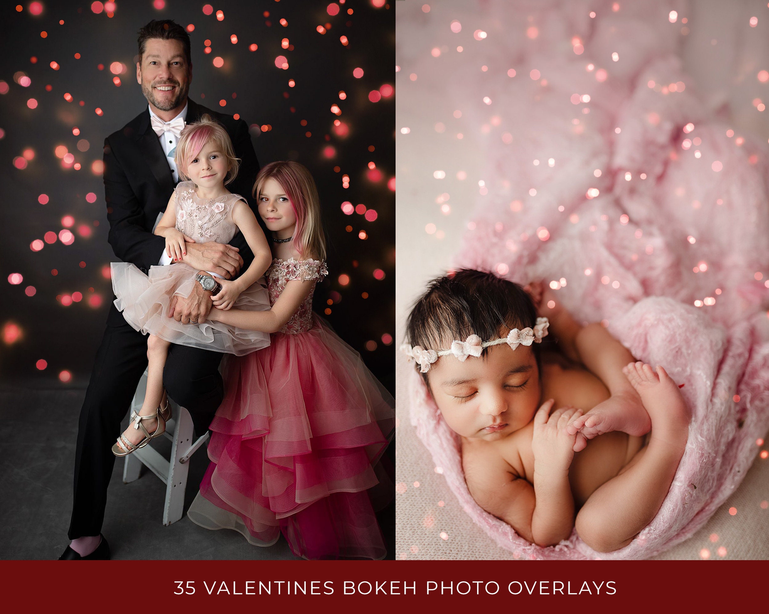 Valentines Bokeh Photo Overlays for Photographers Creative - Etsy