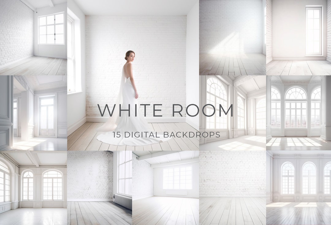 15 White Room Digital Photo Backdrop, Maternity Backdrop Overlays ...