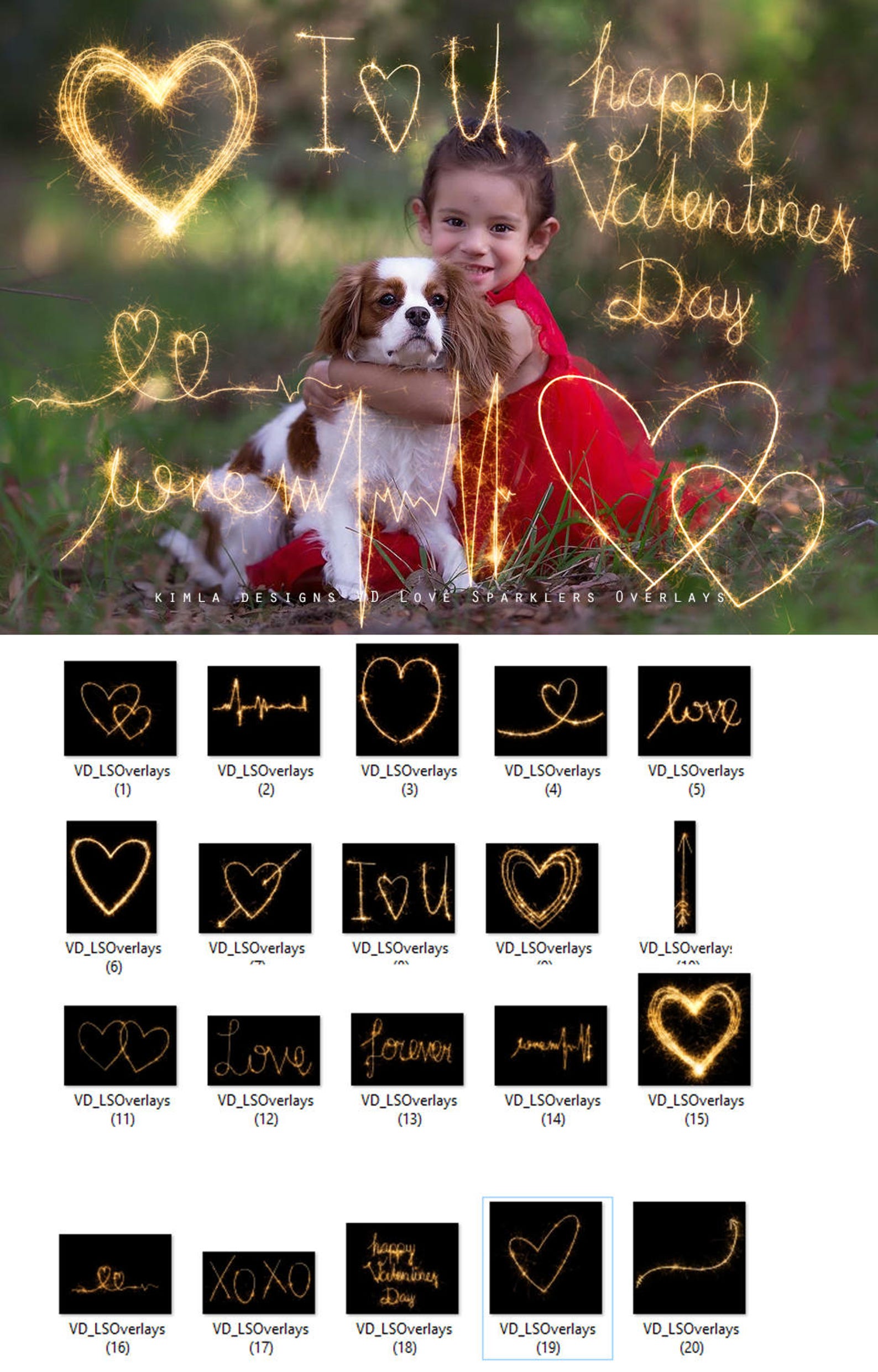 Love Sparklers Photo Overlays Valentine's Day Overlays | Etsy