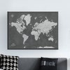 World Map for Travel Tracking Framed Push Pin Map With Personalization ...