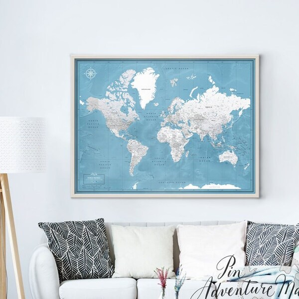 Framed Map - Etsy