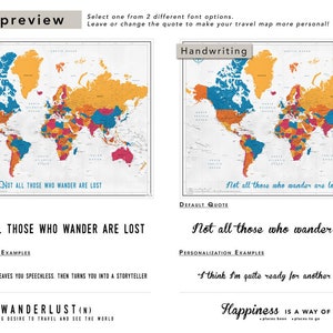 Framed World Push Pin Map Personalized World Map With Pins - Etsy