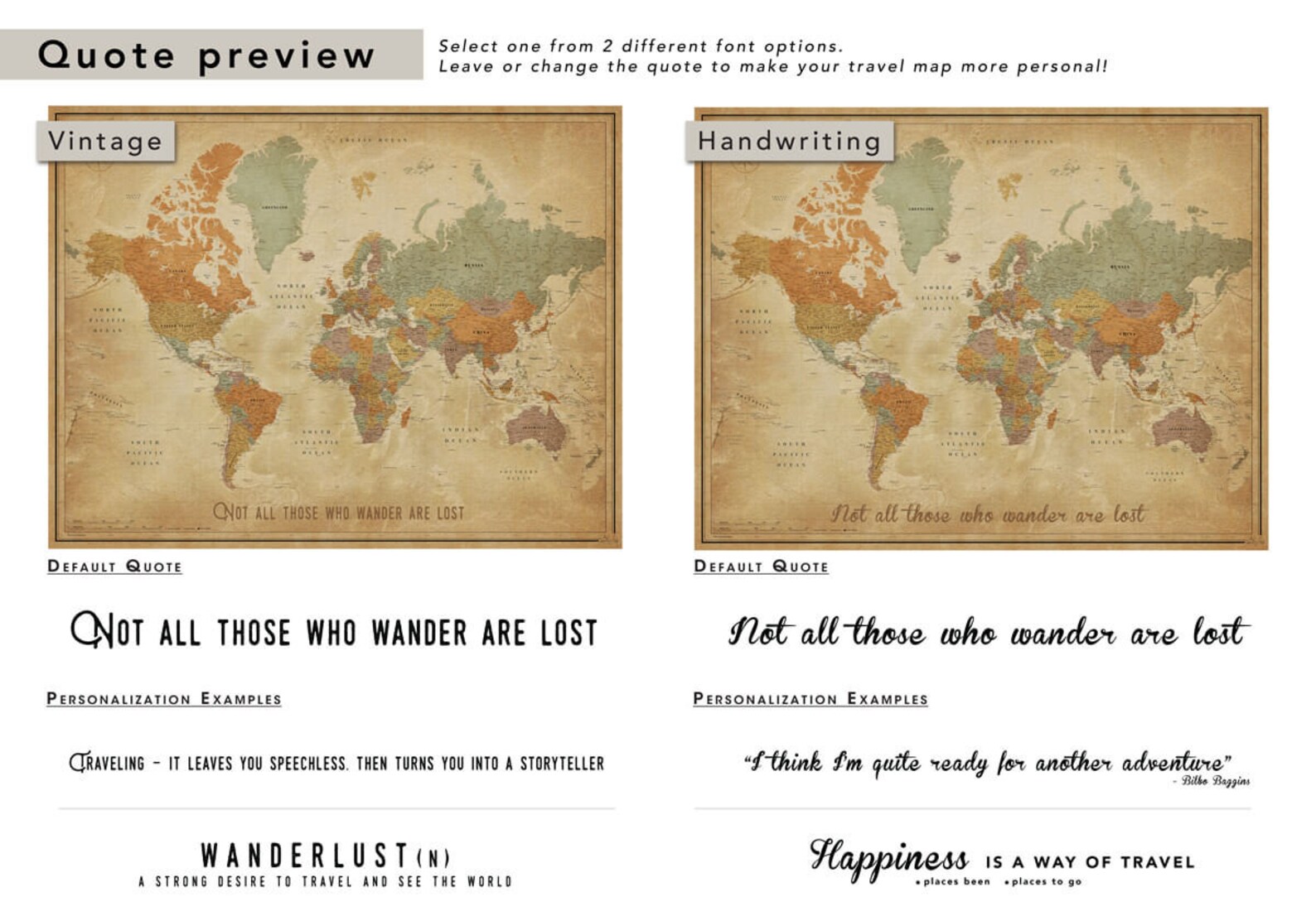 Vintage style map of the world poster Family travel pin map | Etsy