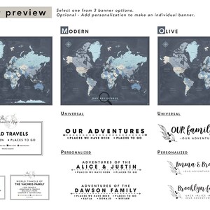 World Map Poster to Track Travels Personalized Push Pin - Etsy