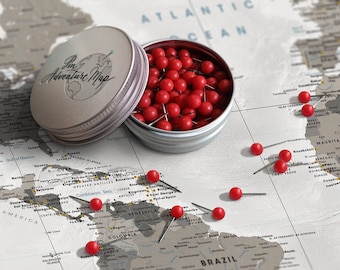 Map Push Pins: Natural Tan Matte Finish - Etsy