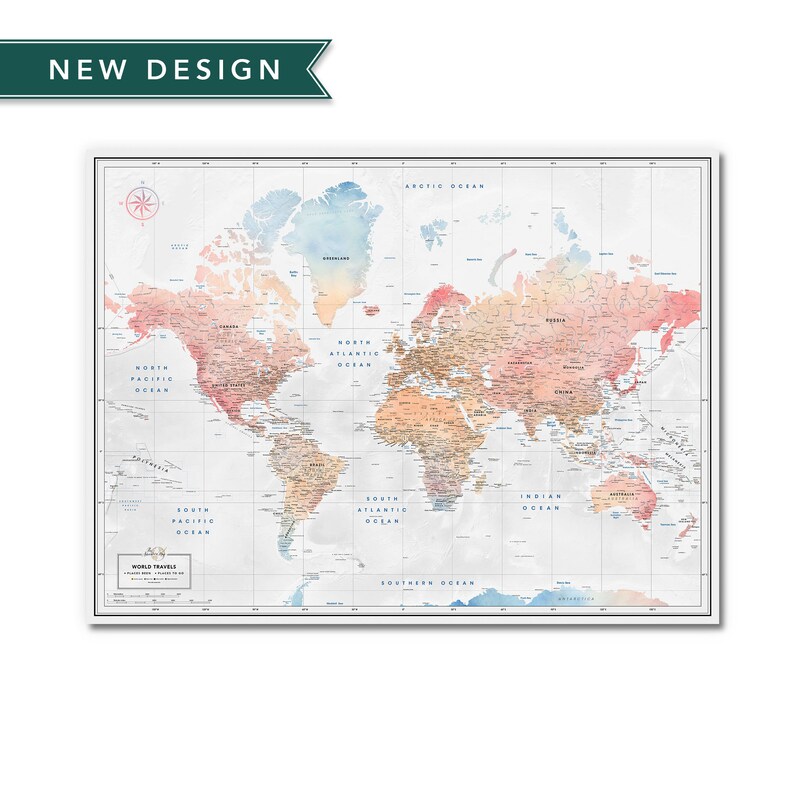 PinAdventureMap - Etsy