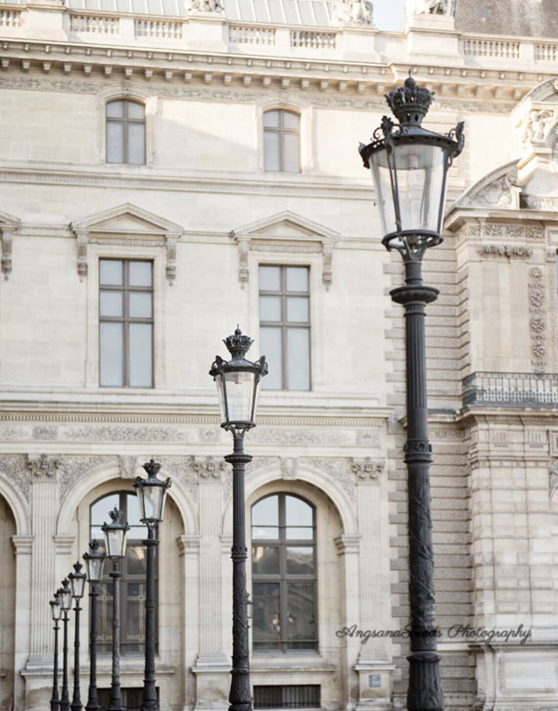 Paris Lamp Post Photograph Louvre Photos Paris Architecture - Etsy