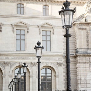 Paris Lamp Post Photograph Louvre Photos Paris Architecture | Etsy