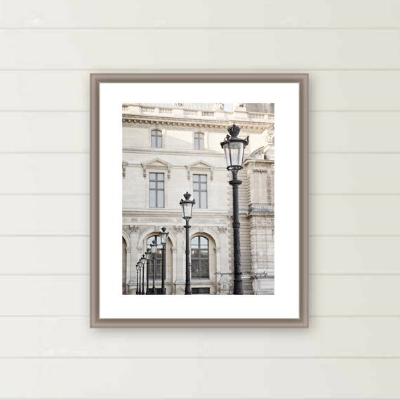 Paris Lamp Post Photograph Louvre Photos Paris Architecture - Etsy