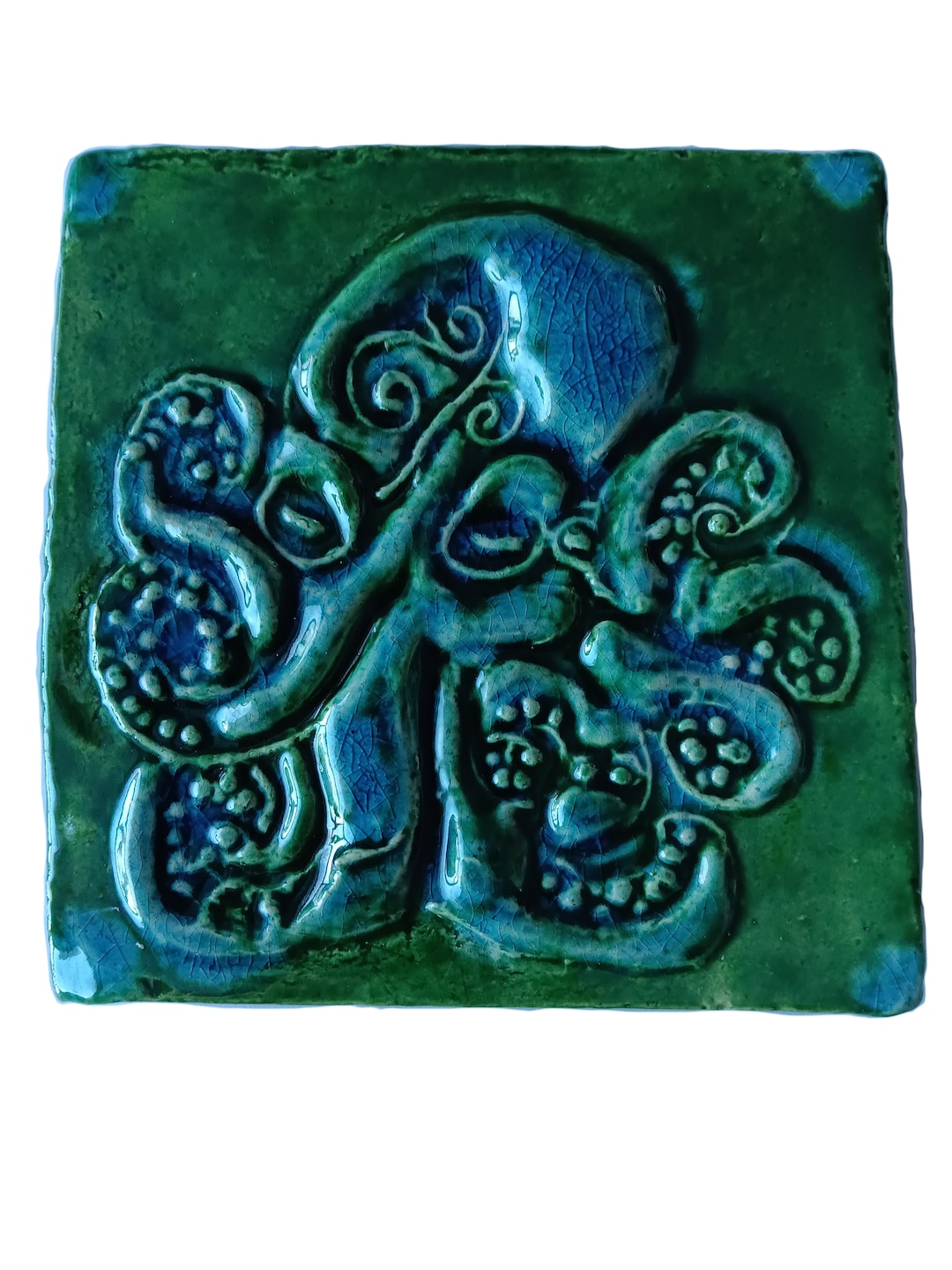 Octopus Ceramic Tile 4 X 4 Ocean Sea Creatures - Etsy