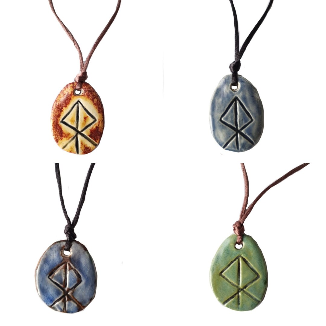 LOKI Necklaces Ceramic Norse Runestone Pendants Viking Amulet - Etsy Canada