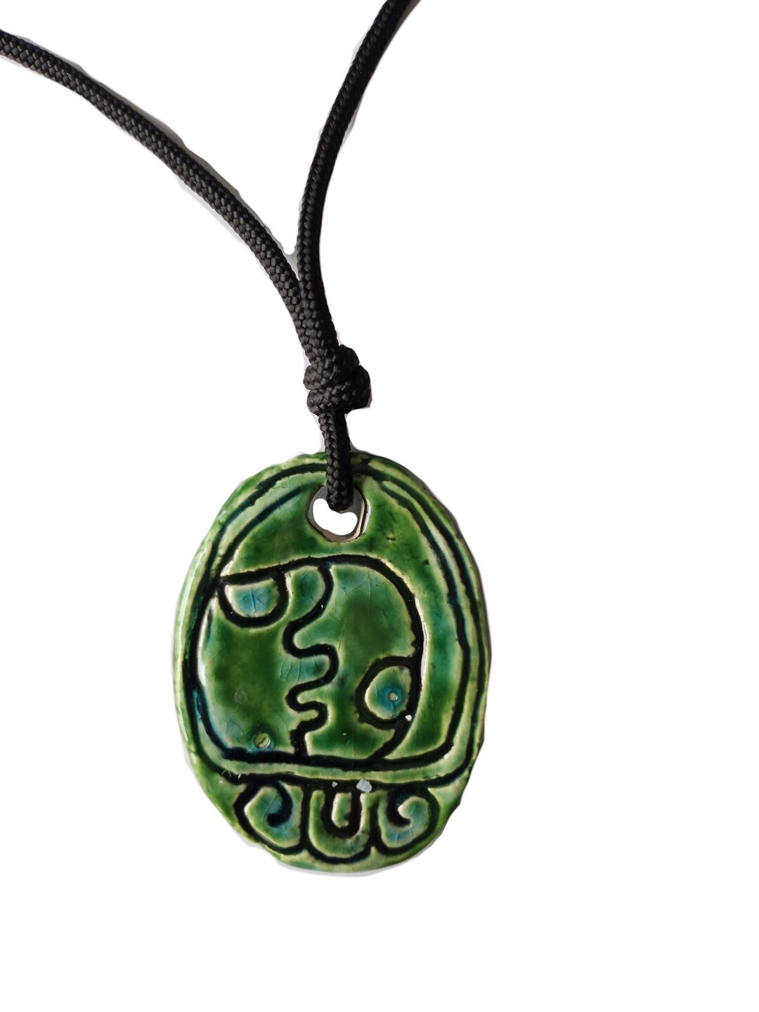 Mayan KABAN Necklace Earthquake Glyph Pendant Tzolk'in Day Sign Amulet ...
