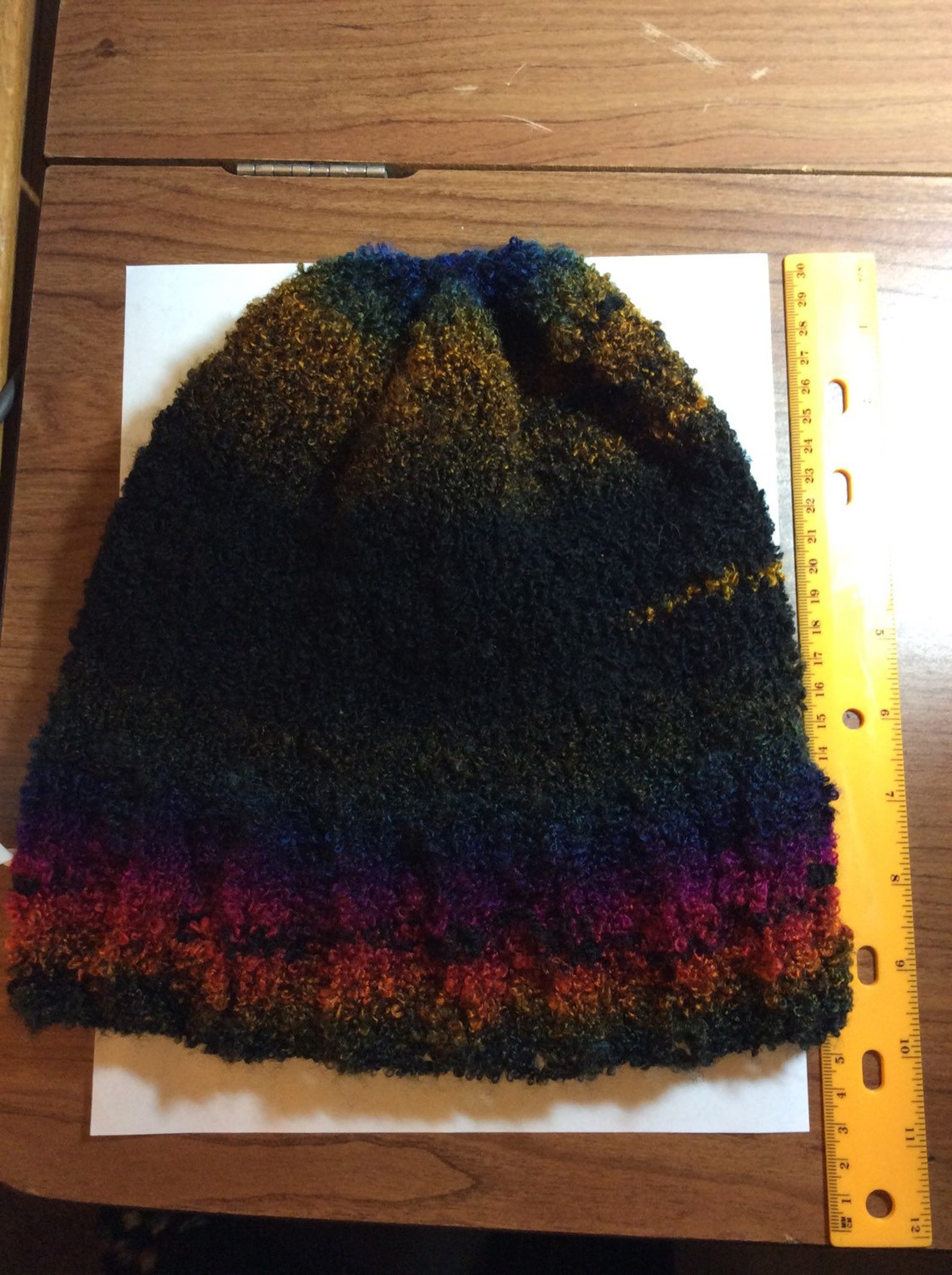Rainbow Boucle Hat Nov. - Etsy