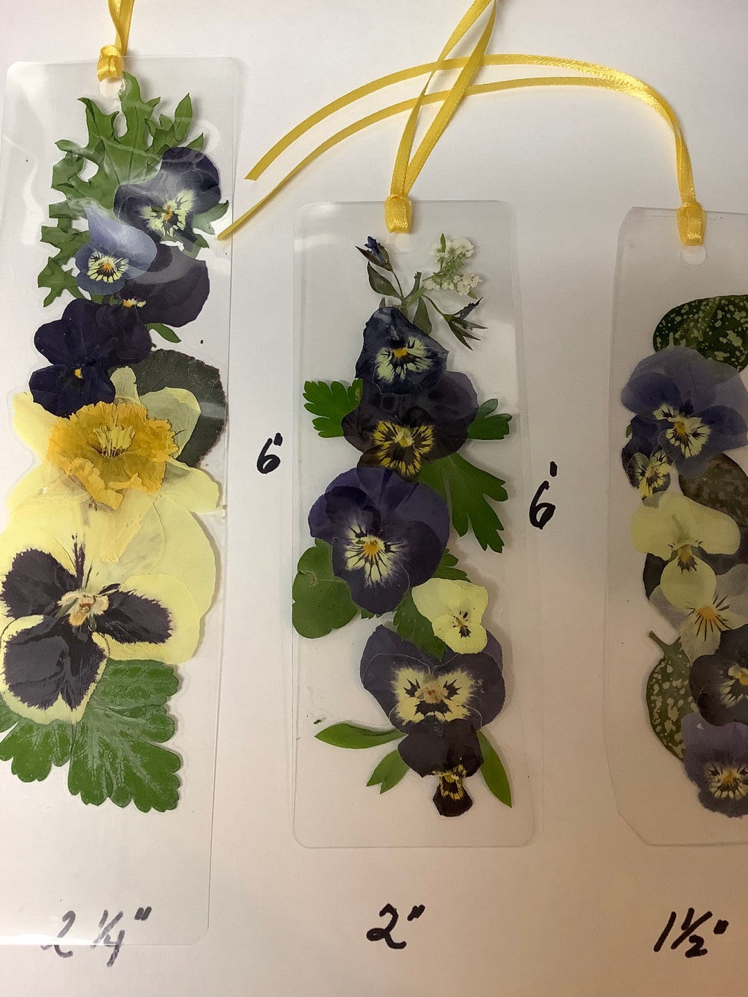 Pressed Flower Laminated Bookmark #3 - Etsy