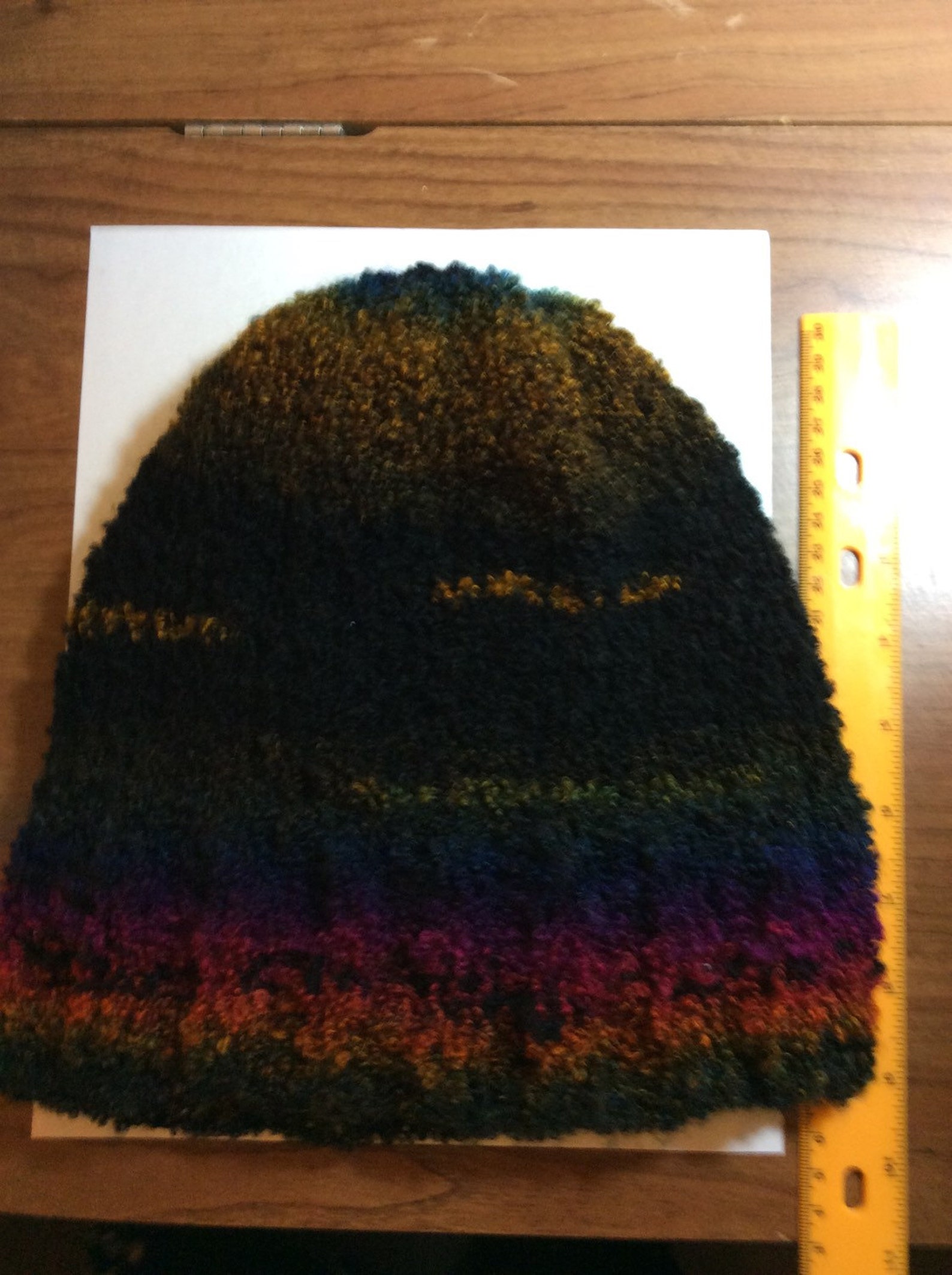 Rainbow Boucle Hat Nov. - Etsy