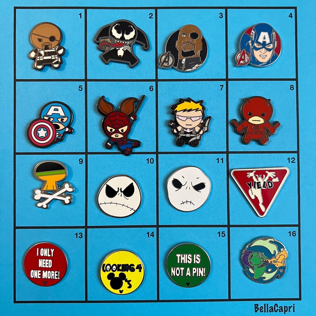 Disney Pins - Set S - Marvel, Avengers, Superhero, Captain America ...