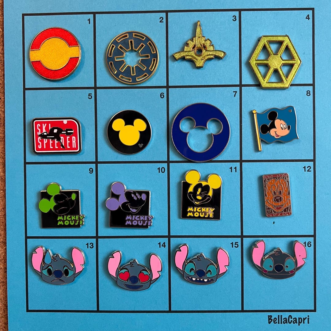 Disney Pins - Set H - Hidden Mickey, Circles, Classic Characters, Star ...