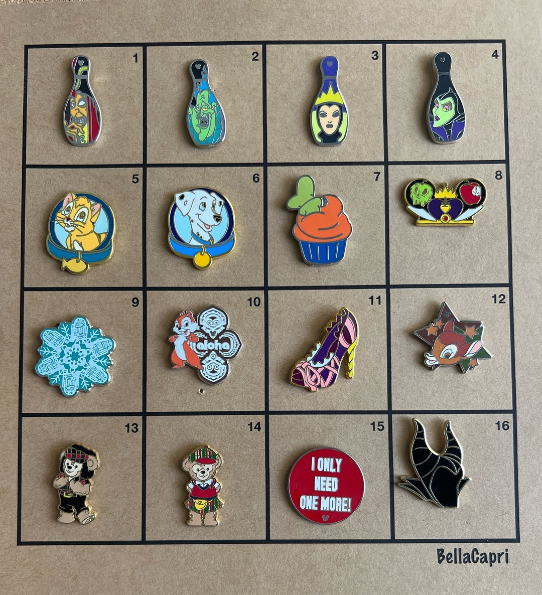 Disney Pins Set J Hidden Mickey, Ariel, Cupcake, Tsum Tsum, Minnie ...